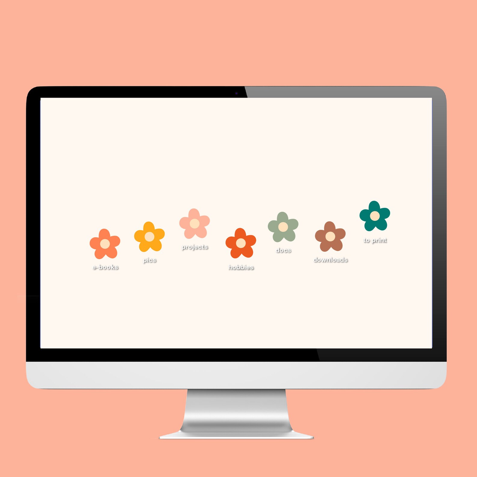 20 Retro Floral Desktop Icon Set Folder Icons for Mac - Etsy Canada