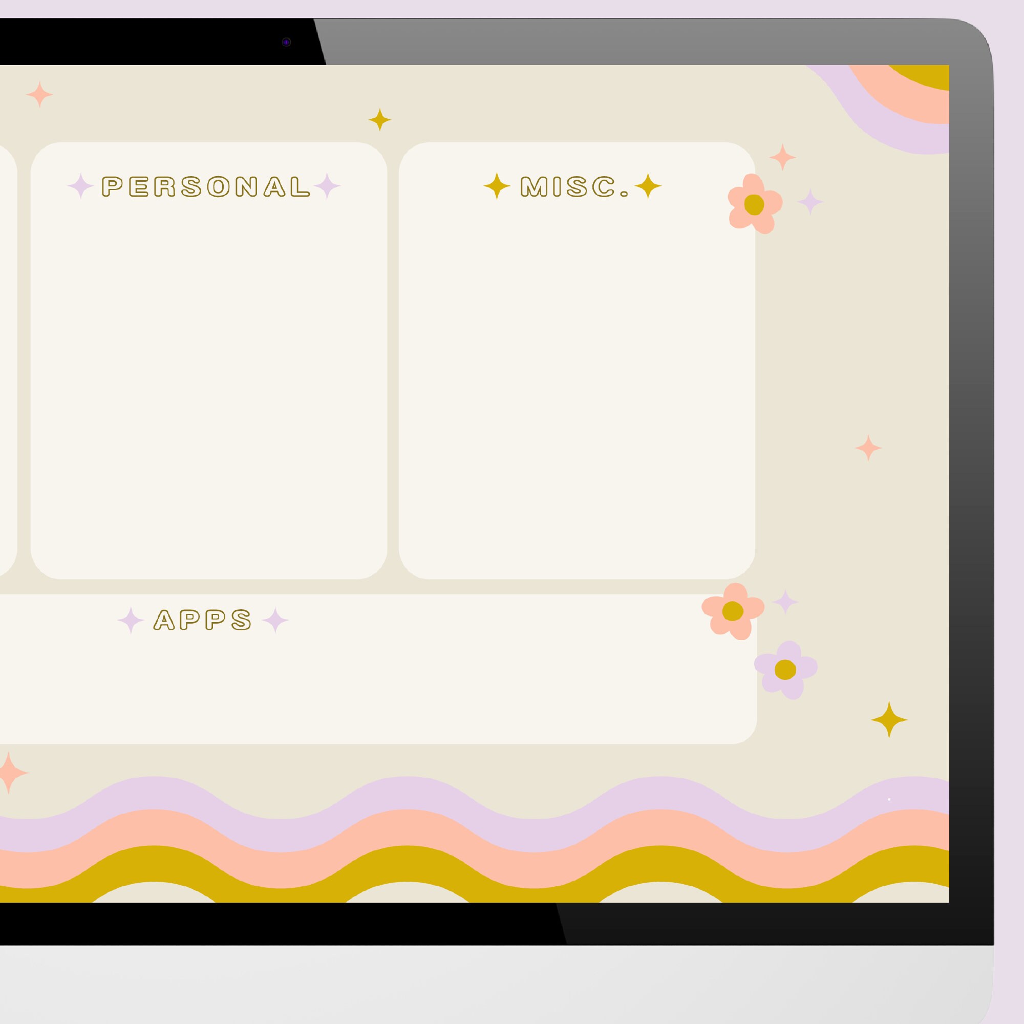 Groovy Desktop Wallpaper Organizer Matching Folder Icons - Etsy