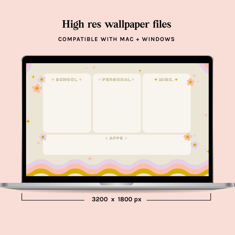 Groovy Desktop Wallpaper Organizer Matching Folder Icons - Etsy Canada