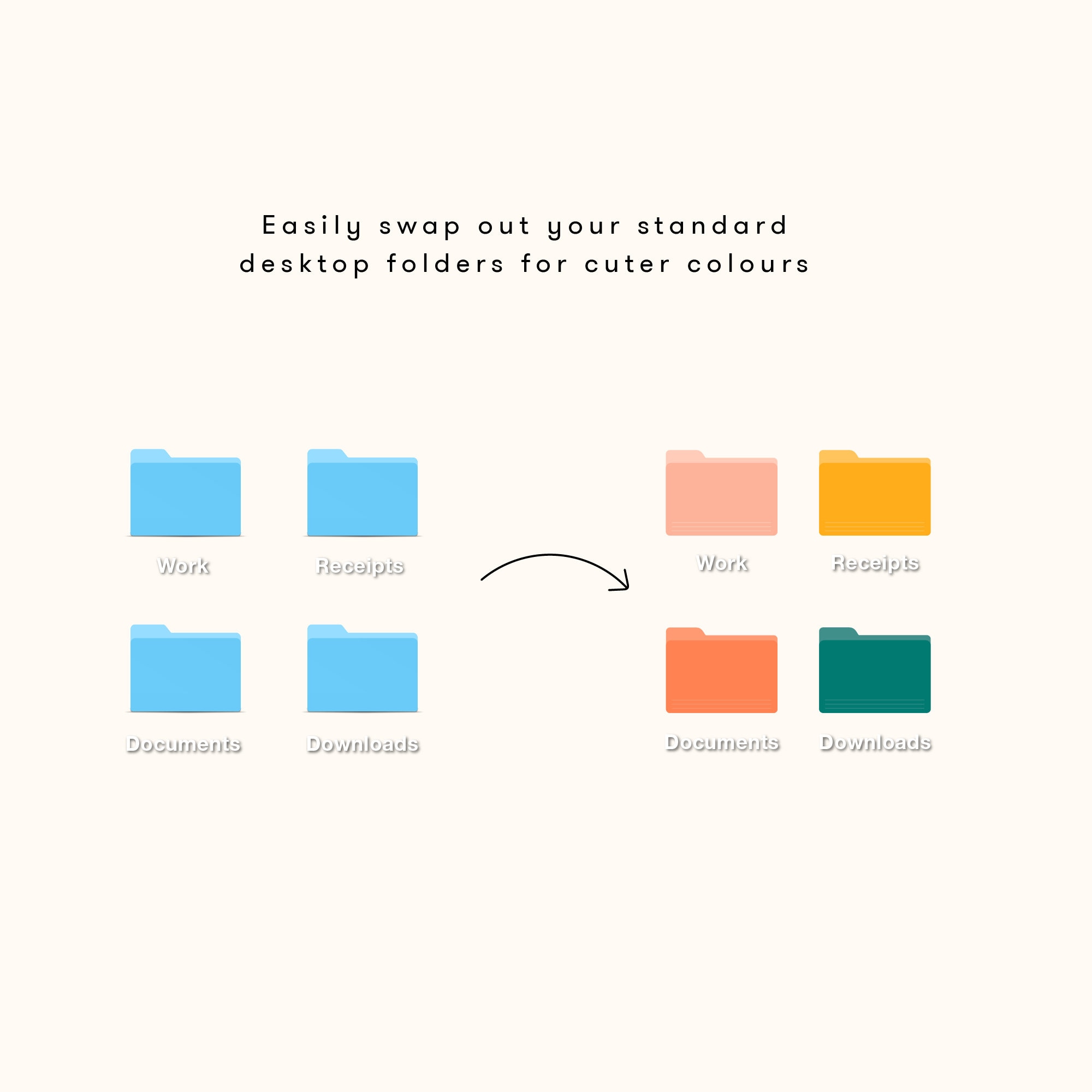 Desktop Icon Set 10 Retro Folder Icons for Mac Windows - Etsy