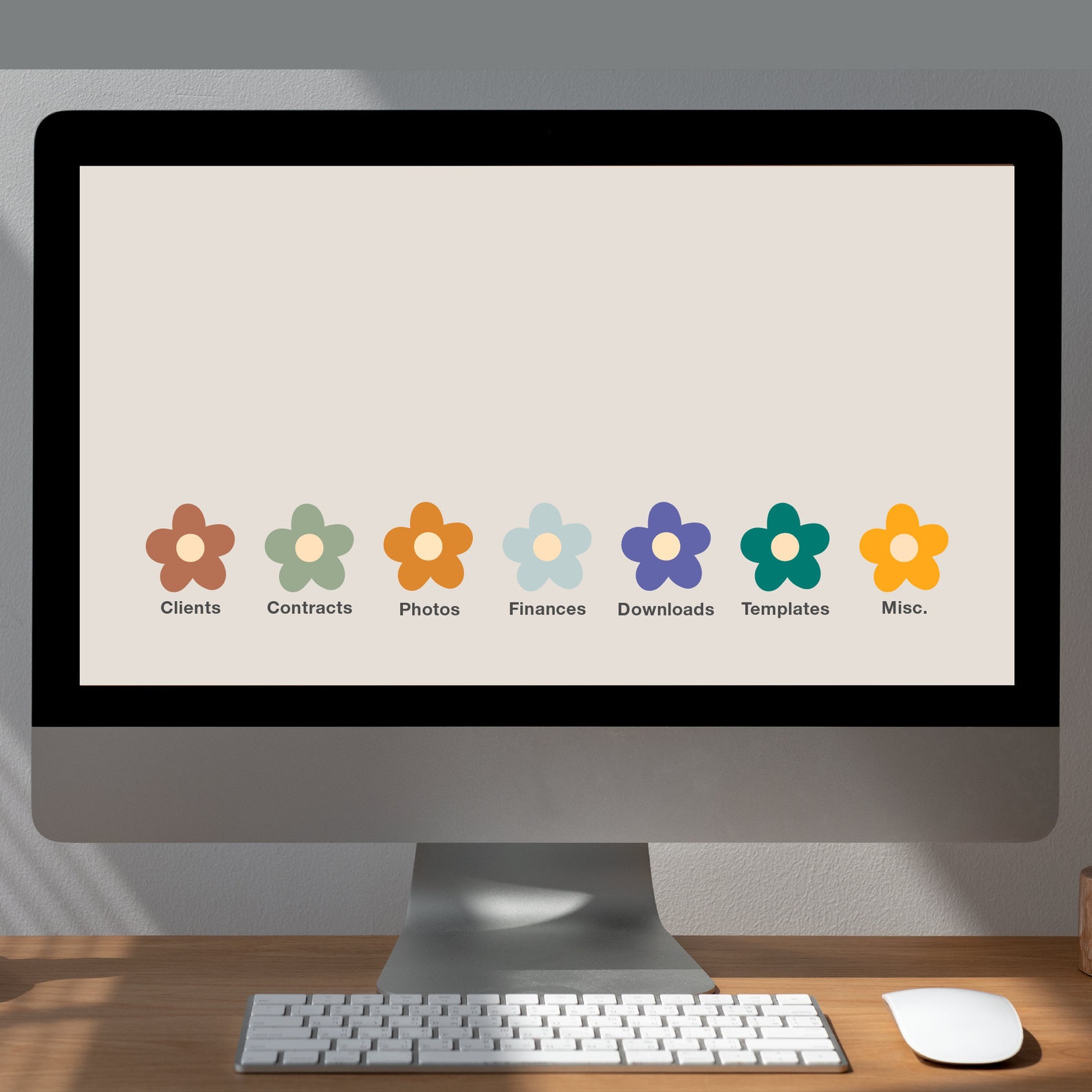 20 Retro Floral Desktop Icon Set Folder Icons for Mac - Etsy Canada