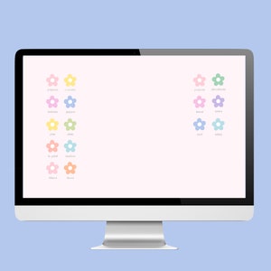 10 Pastel Floral Desktop Icon Set | Folder Icons for Mac + Windows ...
