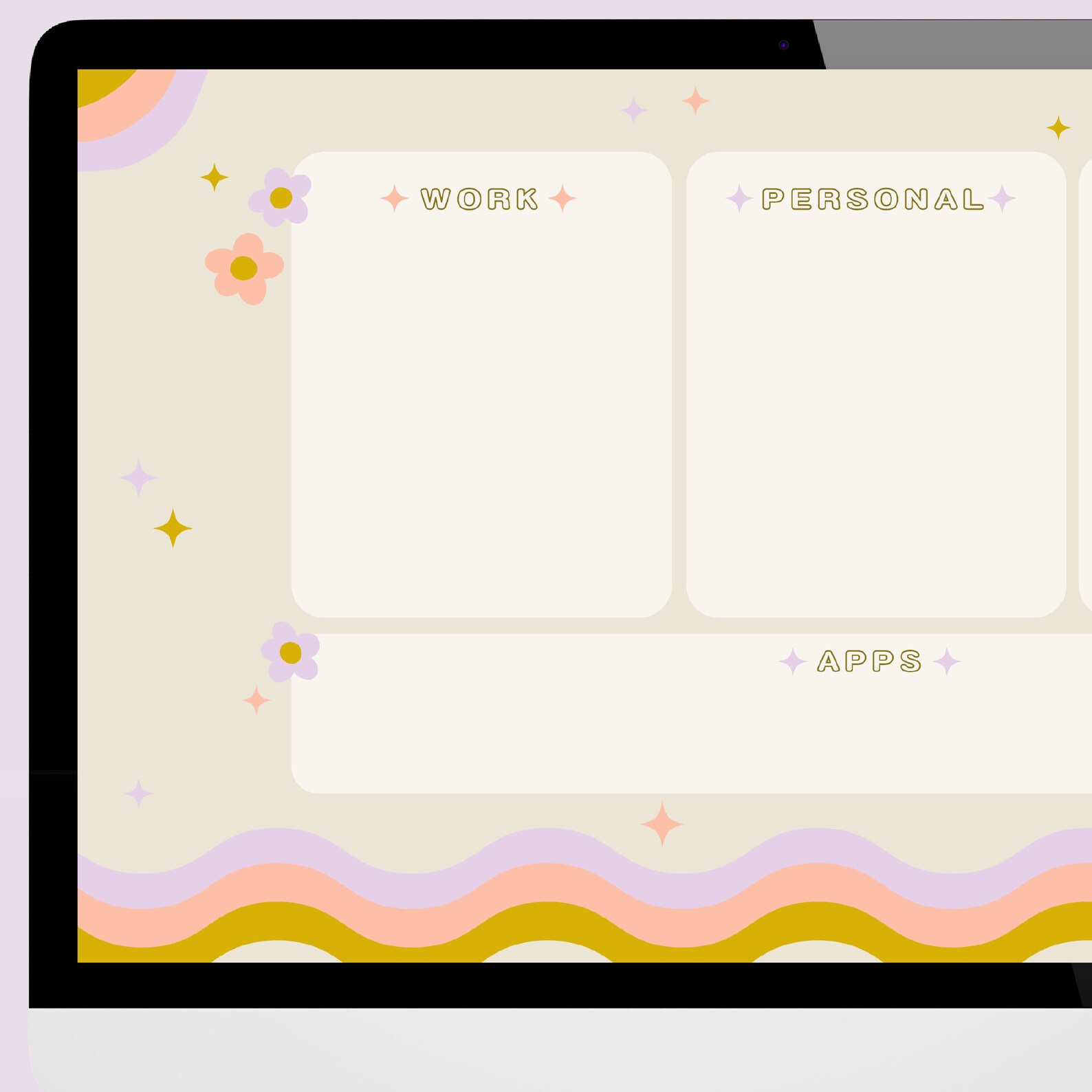 Groovy Desktop Wallpaper Organizer Matching Folder Icons - Etsy Canada