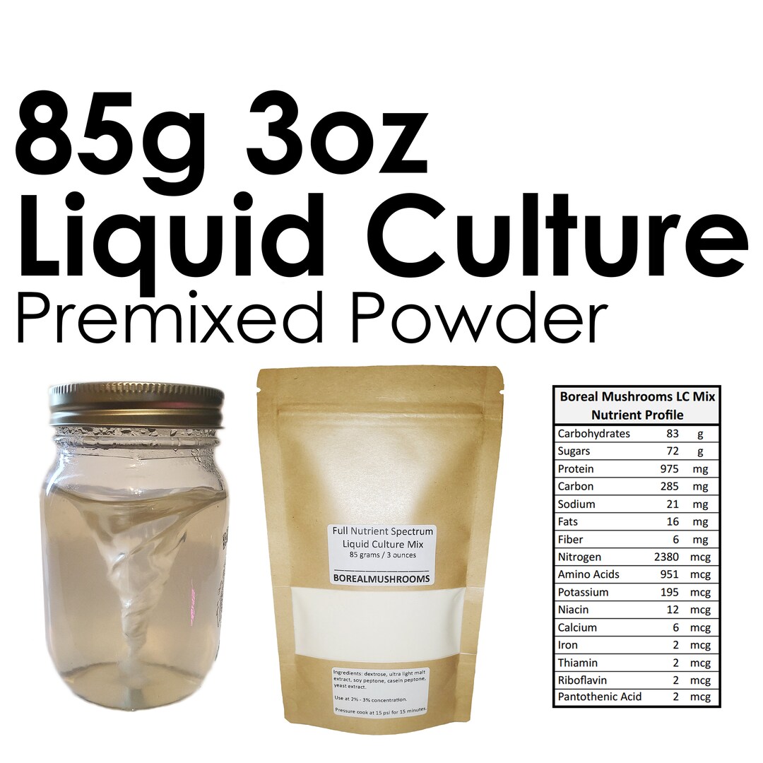Liquid Culture Full Nutrient Spectrum Powdered Mix - 85 Gram 3 Ounces ...