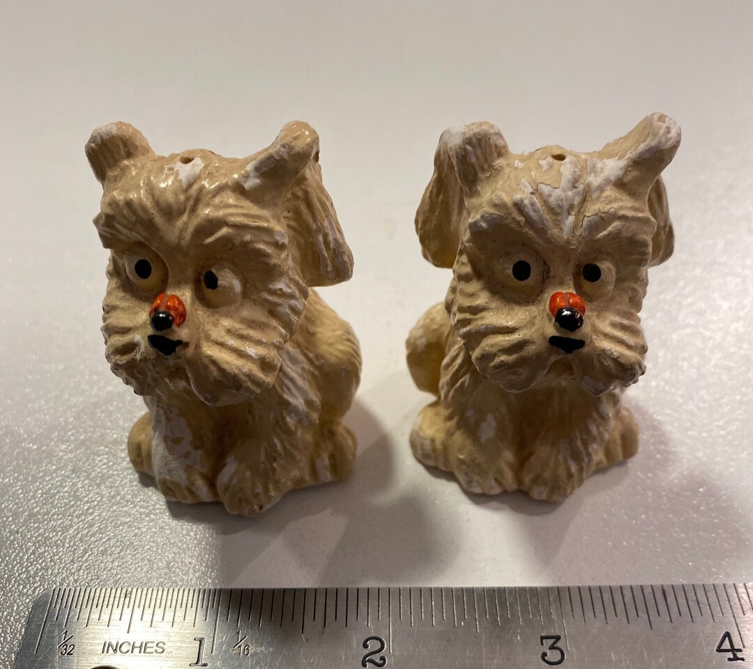 Vintage Scruffy Puppies Salt and Pepper Shakers - Etsy