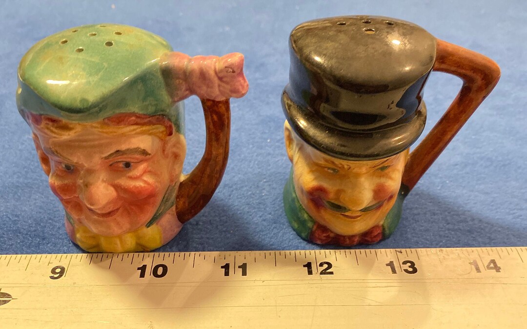 Vintage Toby Head Salt and Pepper Shakers: Man and Woman, Made in Japan ...