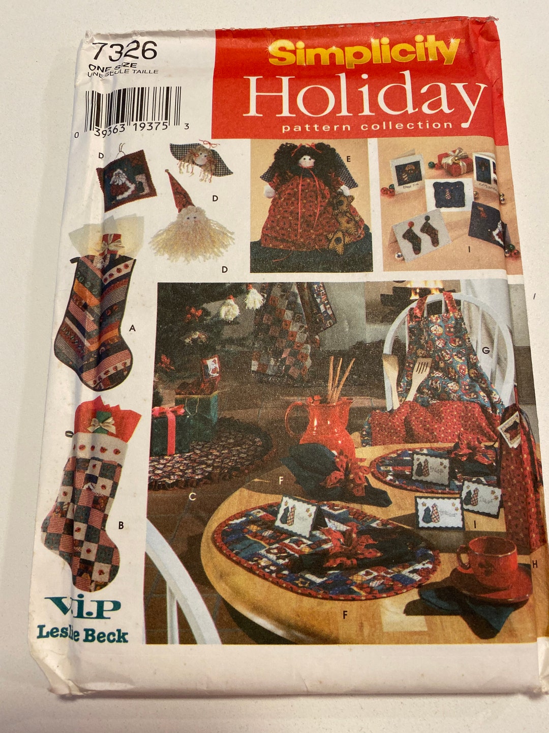 Simplicity Christmas Crafts Pattern Number 7326 - Holiday Pattern ...