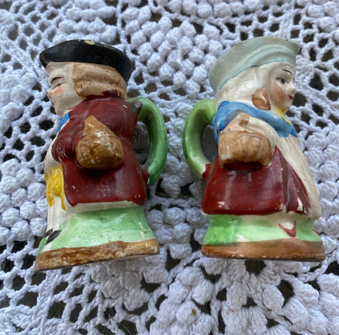 Vintage Toby Salt and Pepper Shakers - Colonial Couple - Etsy