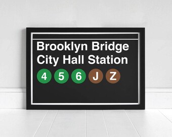 New york subway sign | Etsy
