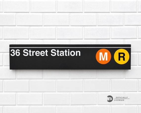 36 Street Station New York City Subway Sign Wood Sign | Etsy