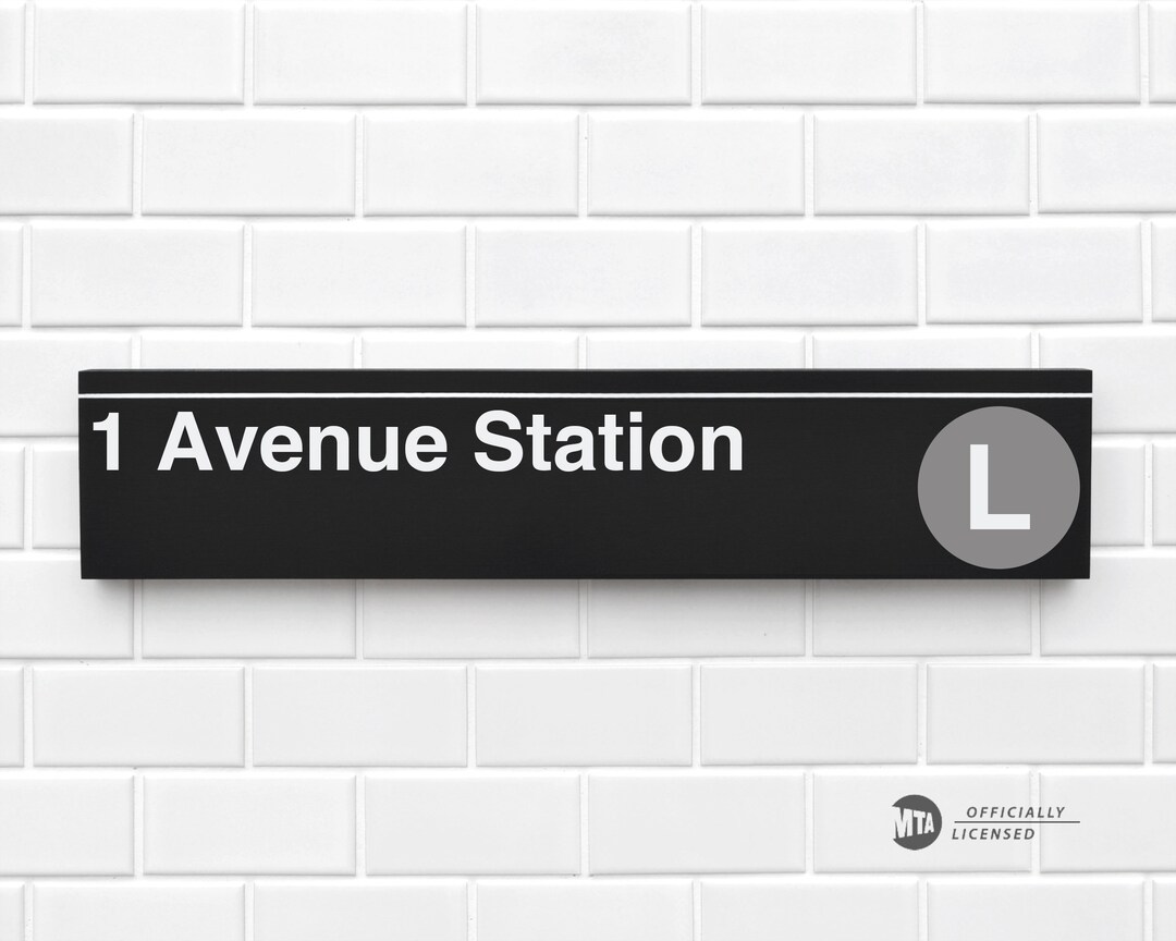 1 Avenue Station - New York City Subway Sign - Wood Sign - Etsy