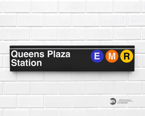 Queens Plaza Station New York City Subway Sign Wood Sign | Etsy