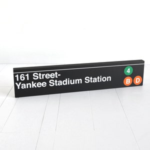 161 Street- Yankee Stadium Station - New York City Subway Sign - Wood ...