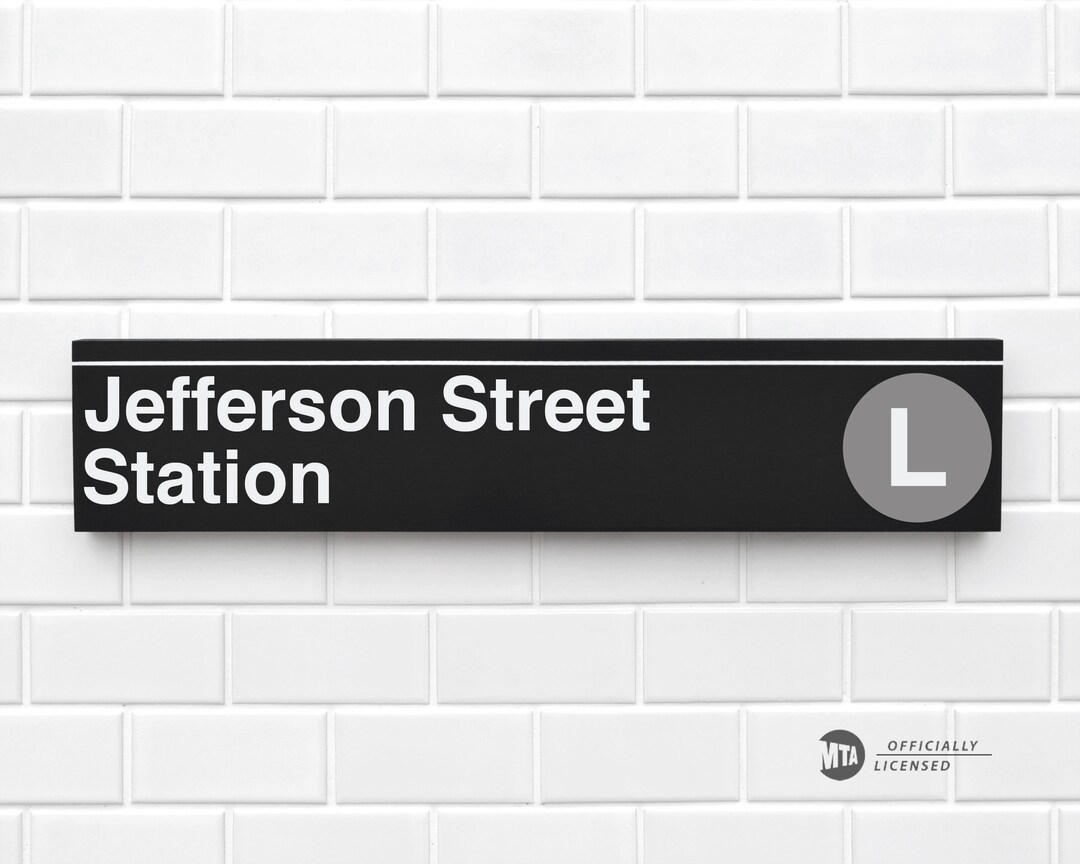 Jefferson Street Station - New York City Subway Sign - Wood Sign - Etsy