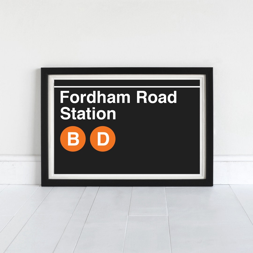 Fordham Road Station - New York Subway Sign - Art Print - Etsy