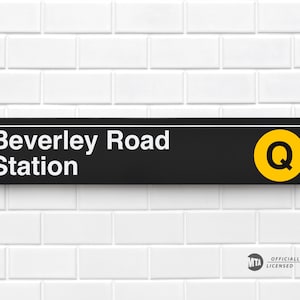 Beverley Road Station - New York City Subway Sign - Wood Sign - Etsy