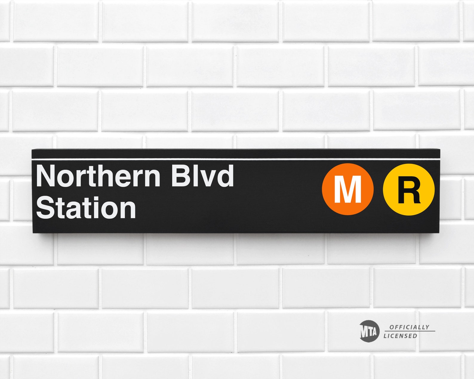 Northern Blvd Station New York City Subway Sign Wood Sign | Etsy