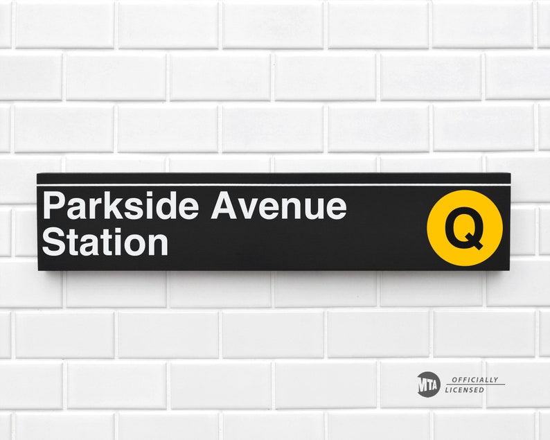 Parkside Avenue Station - New York City Subway Sign - Wood Sign - Etsy