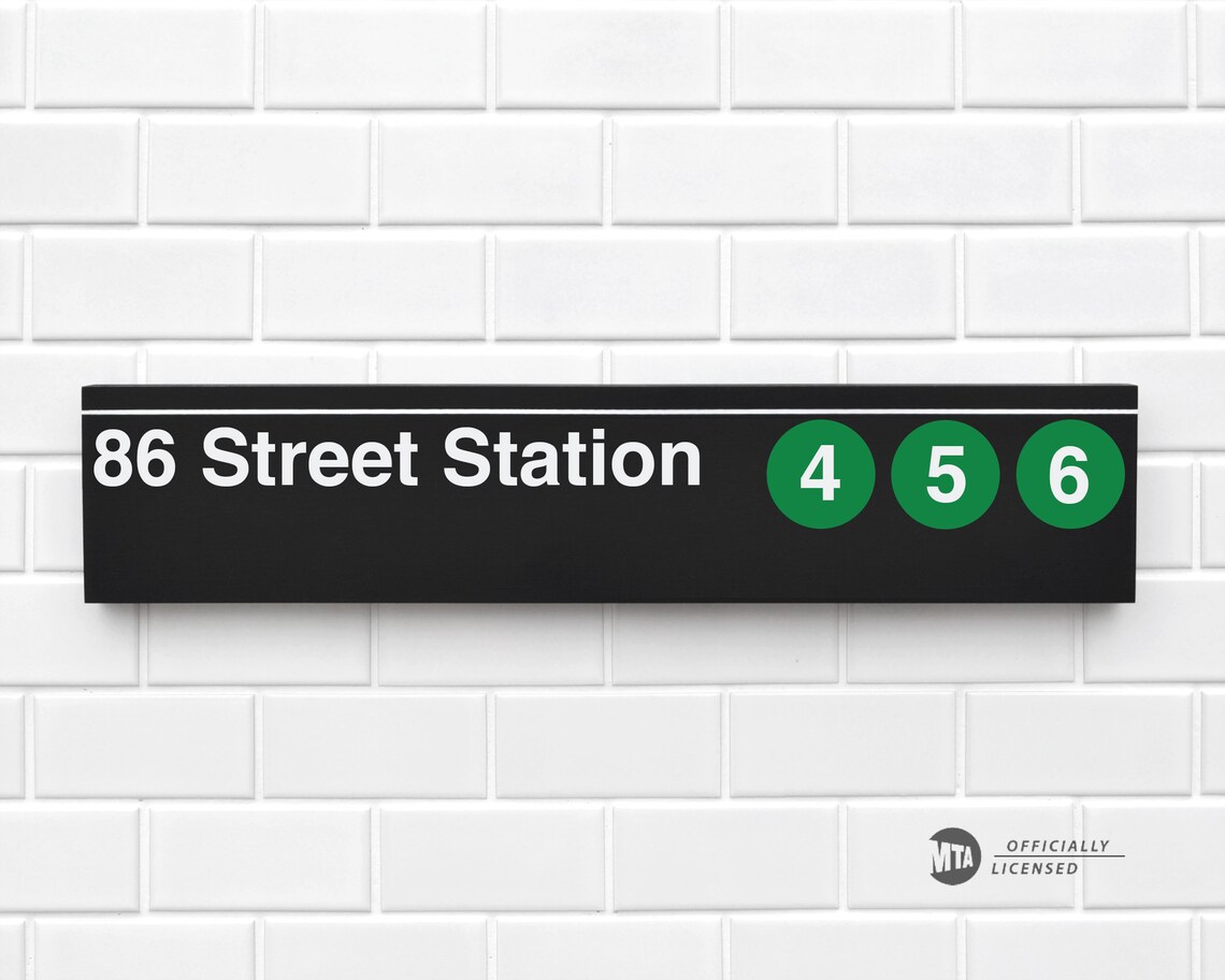 86 Street Station New York City Subway Sign Wood Sign - Etsy