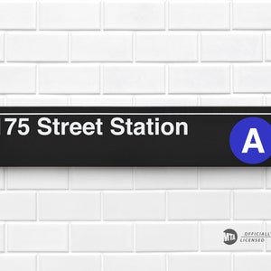 175 Street Station - New York City Subway Sign - Wood Sign - Etsy