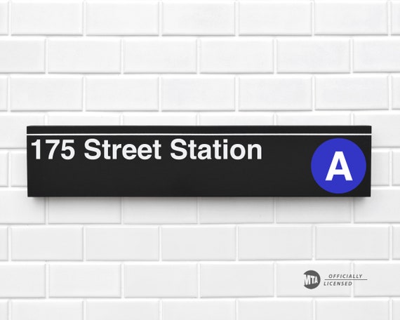 175 Street Station New York City Subway Sign Wood Sign - Etsy