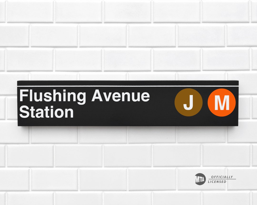 Flushing Avenue Station - New York City Subway Sign - Wood Sign - Etsy