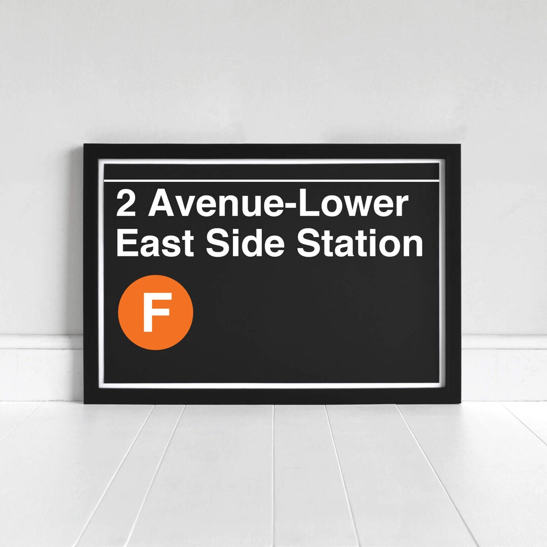 2 Avenue-lower East Side Station - New York Subway Sign - Art Print - Etsy