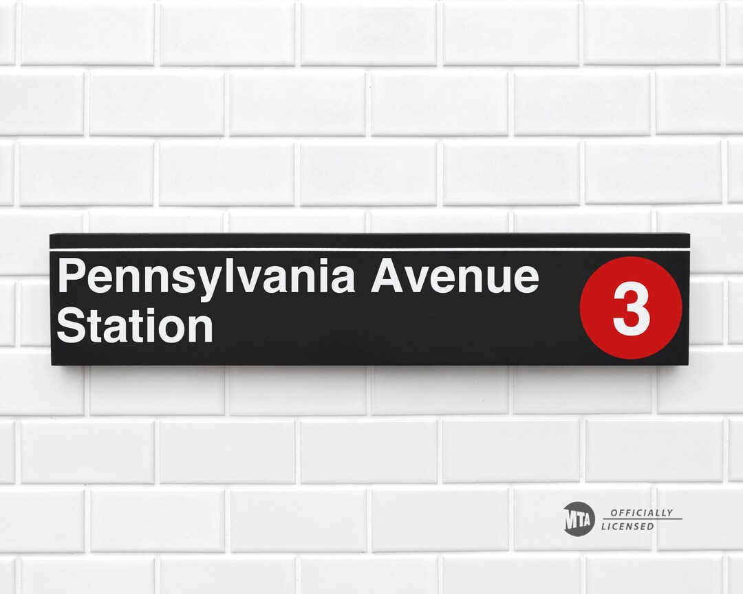 Pennsylvania Avenue Station - New York City Subway Sign - Wood Sign - Etsy