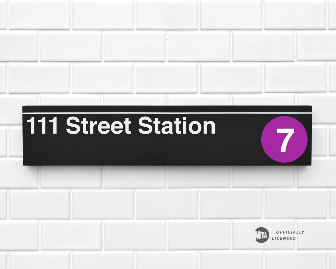 111 Street Station - New York City Subway Sign - Wood Sign - Etsy