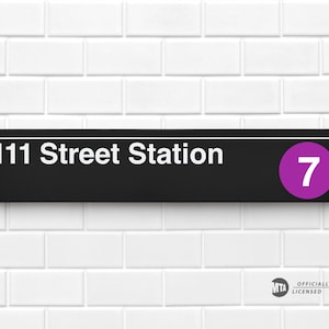 111 Street Station - New York City Subway Sign - Wood Sign - Etsy