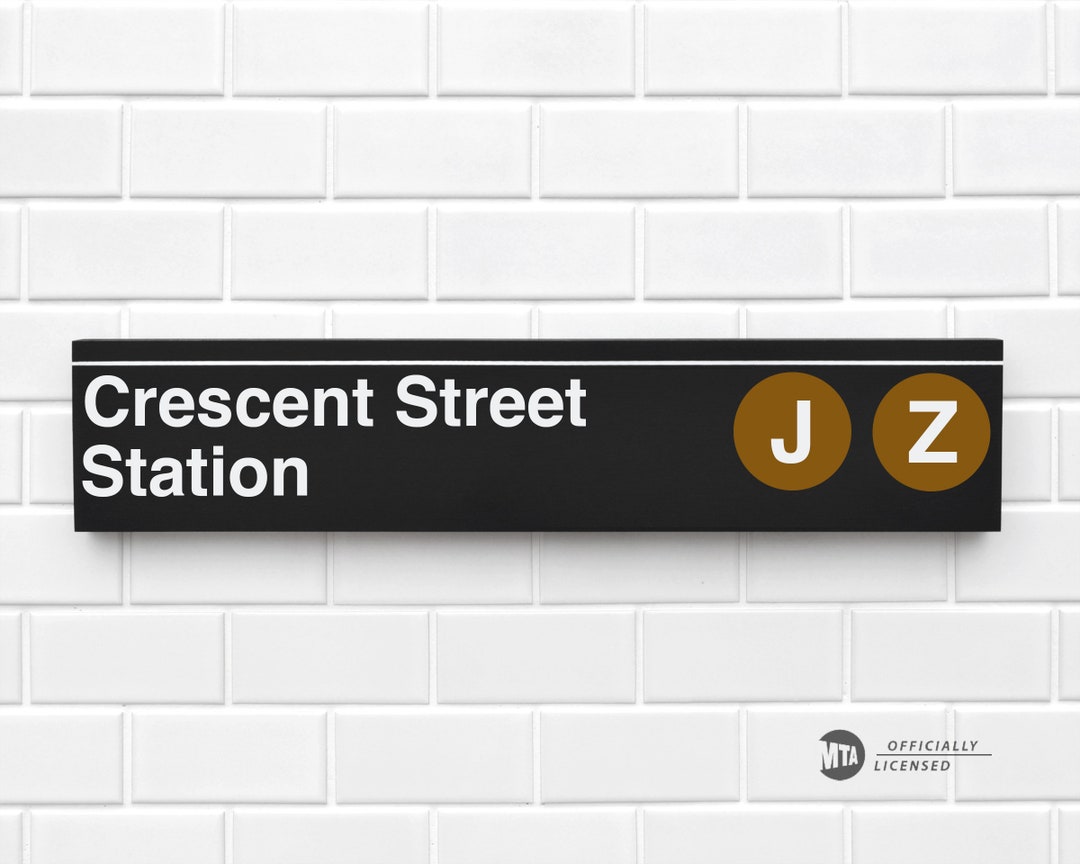 Crescent Street Station - New York City Subway Sign - Wood Sign - Etsy