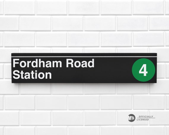 Fordham Road Station New York City Subway Sign Wood Sign | Etsy