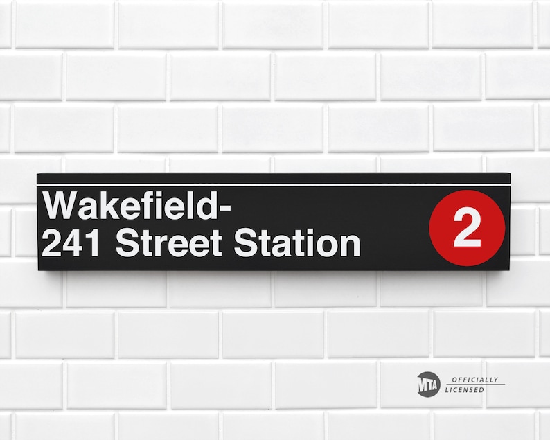 Wakefield 241 Street Station New York City Subway Sign - Etsy