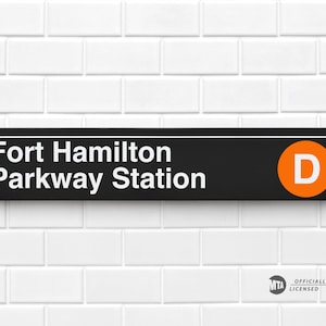 Fort Hamilton Parkway Station - New York City Subway Sign - Wood Sign ...
