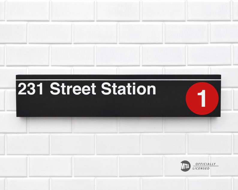 231 Street Station - New York City Subway Sign - Wood Sign - Etsy