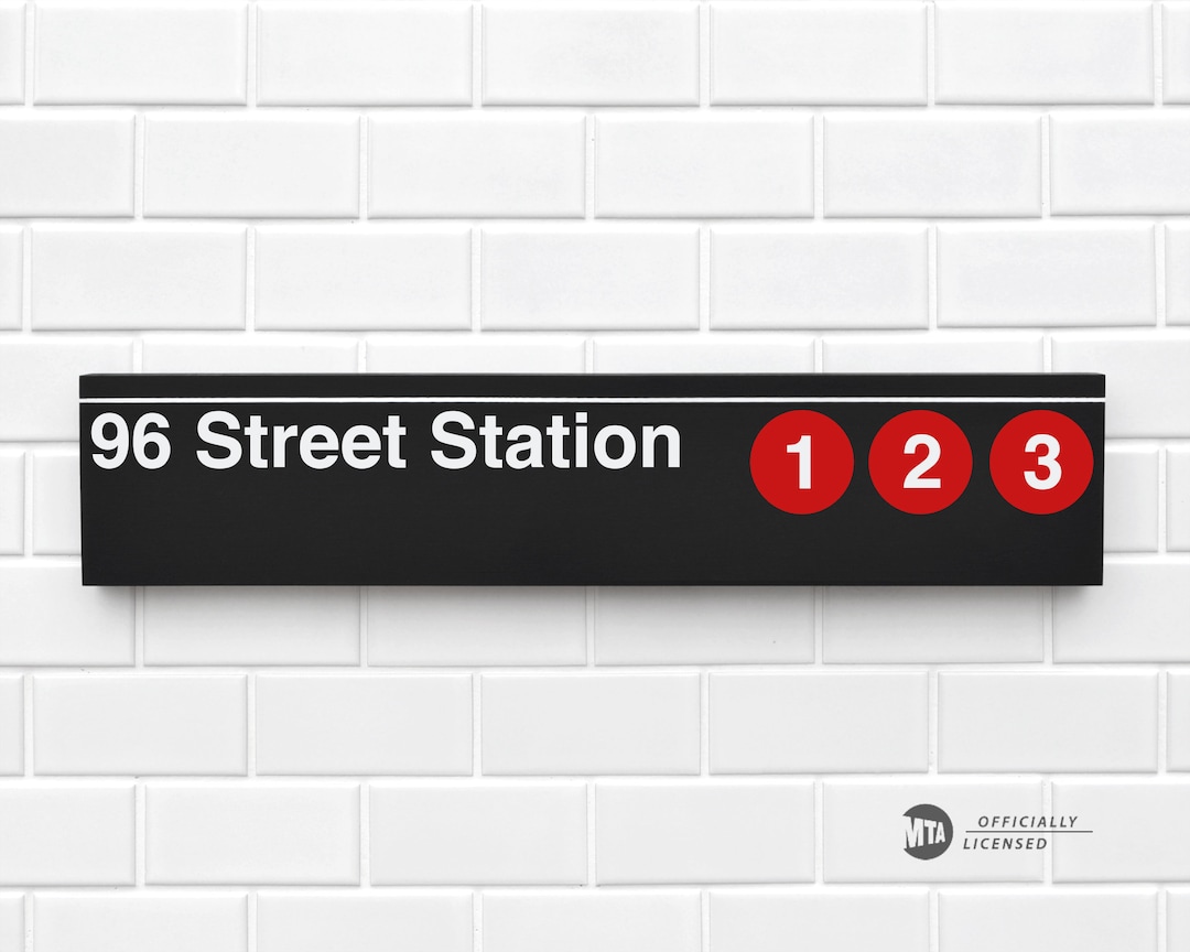 96 Street Station - New York City Subway Sign - Wood Sign - Etsy