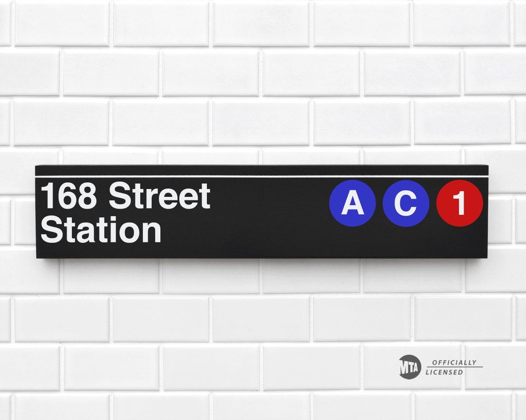 168 Street Station - New York City Subway Sign - Wood Sign - Etsy