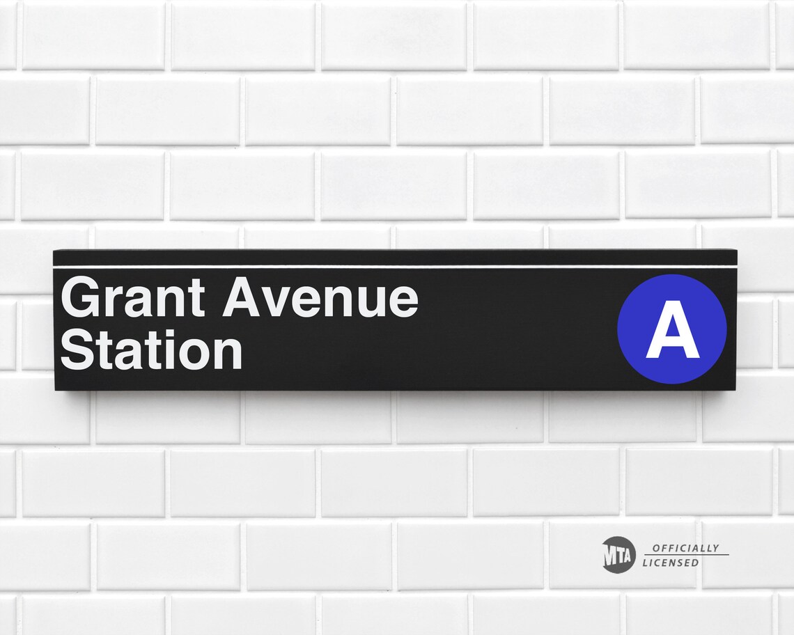 Grant Avenue Station New York City Subway Sign Wood Sign | Etsy
