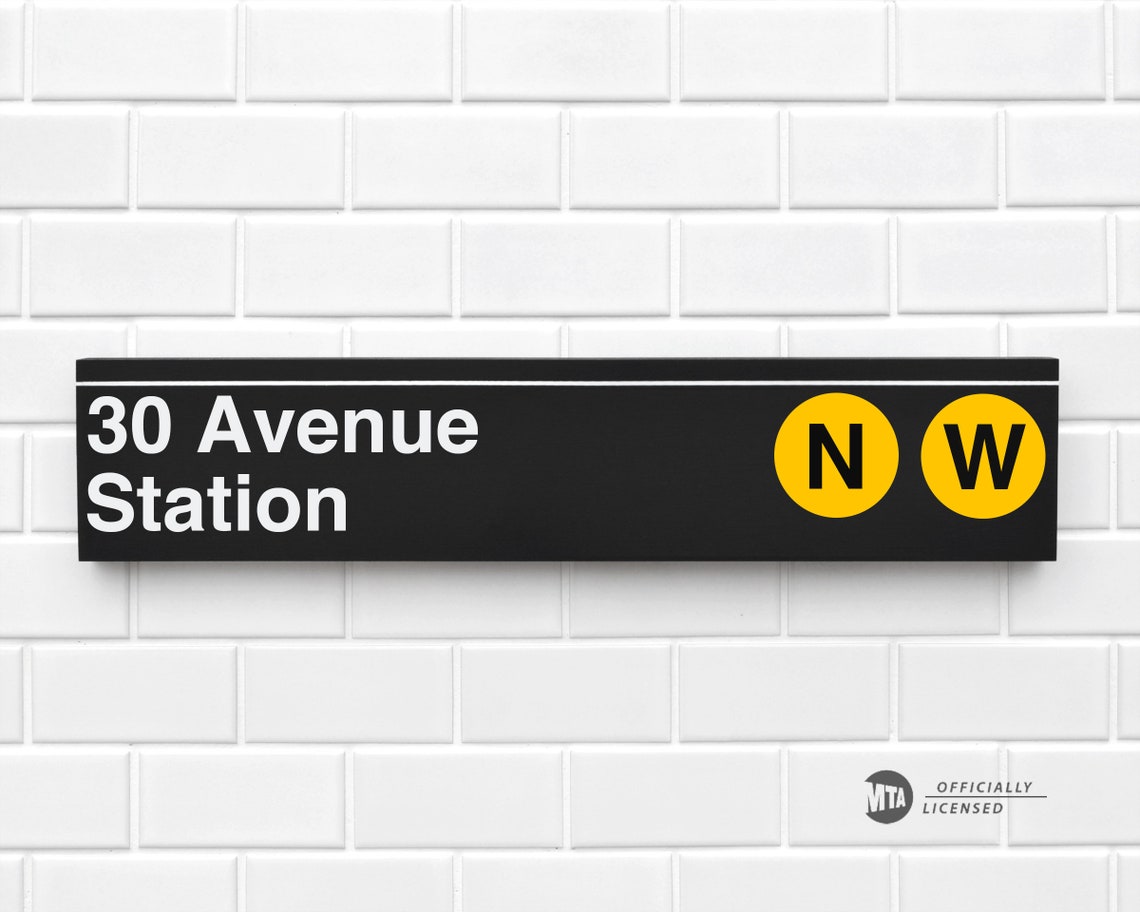30 Avenue Station New York City Subway Sign Wood Sign - Etsy