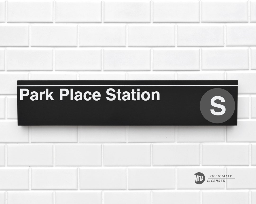 Park Place Station - New York City Subway Sign - Wood Sign - Etsy