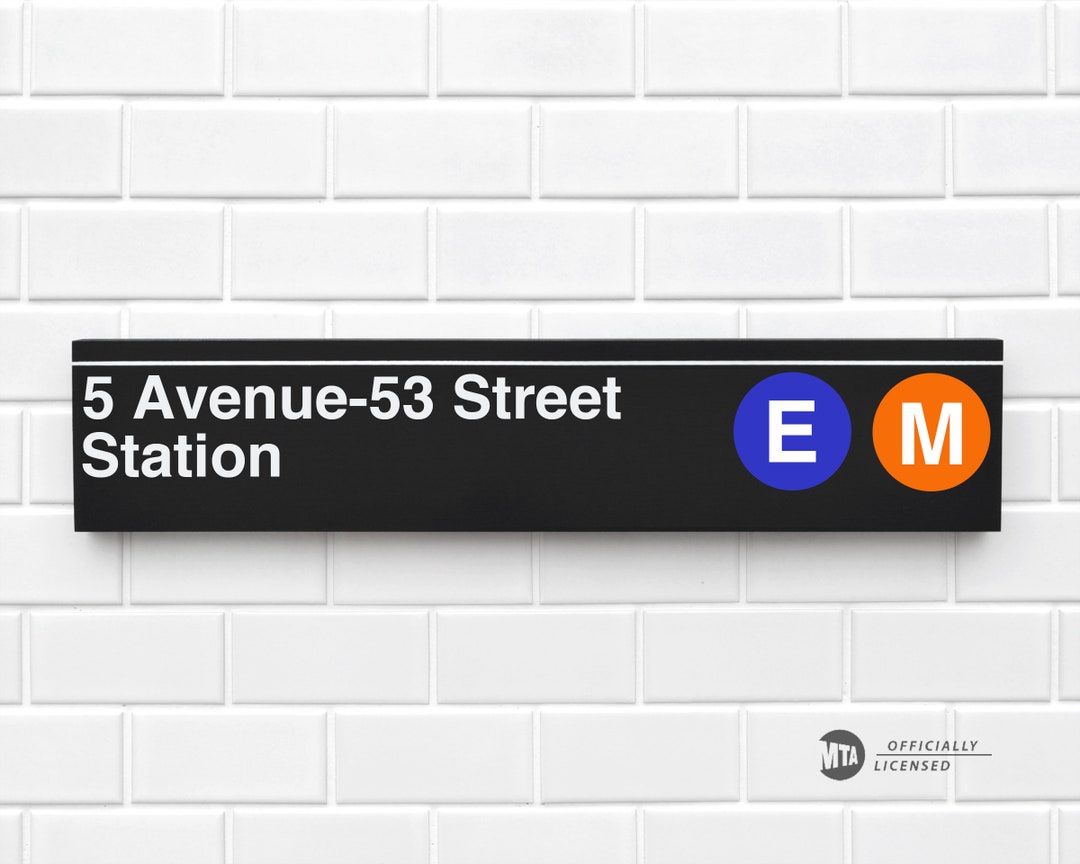 5 Avenue-53 Street Station - New York City Subway Sign - Wood Sign - Etsy