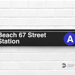 Beach 67 Street Station - New York City Subway Sign - Wood Sign - Etsy