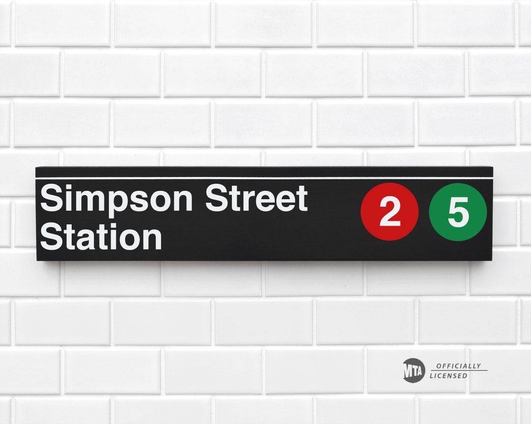 Simpson Street Station - New York City Subway Sign - Wood Sign - Etsy