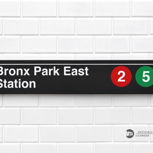 Bronx Park East Station - New York City Subway Sign - Wood Sign - Etsy