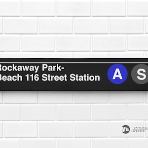 Rockaway Park-beach 116 Street Station - New York City Subway Sign ...