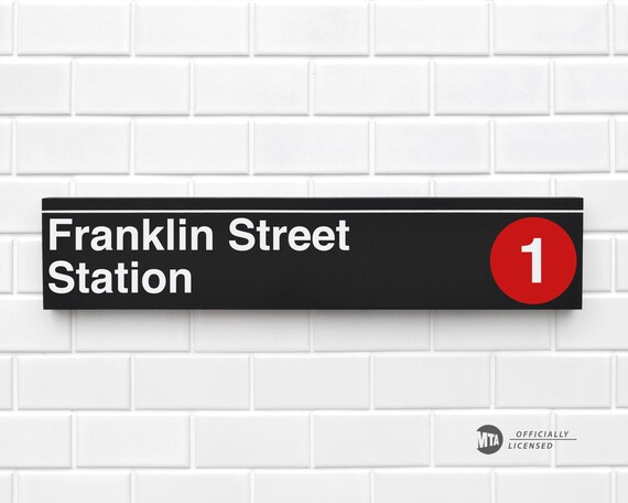 Franklin Street Station New York City Subway Sign Wood Sign | Etsy