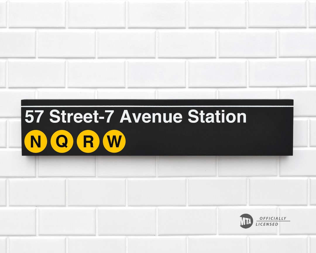 57 Street-7 Avenue Station - New York City Subway Sign - Wood Sign - Etsy