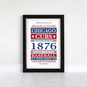 Chicago Cubs Screen Printed Art Print - Etsy
