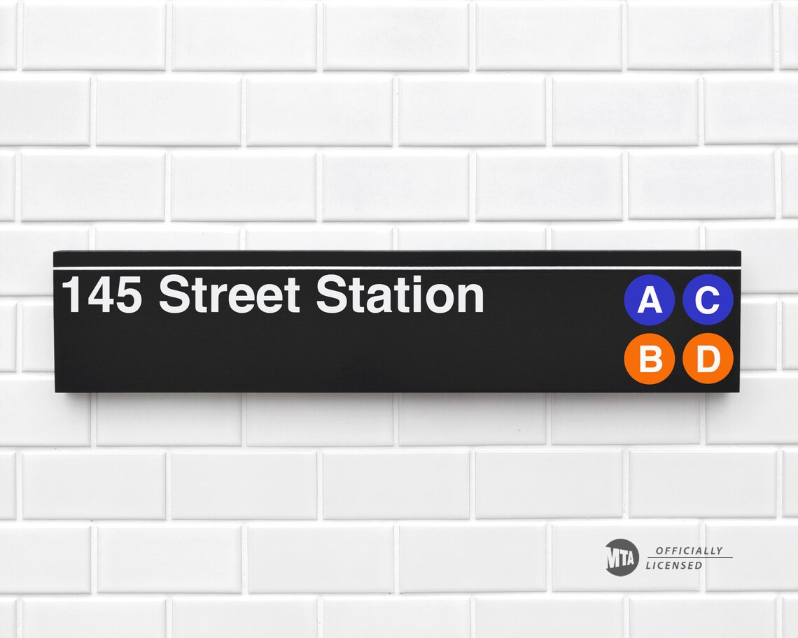 145 Street Station New York City Subway Sign Wood Sign | Etsy