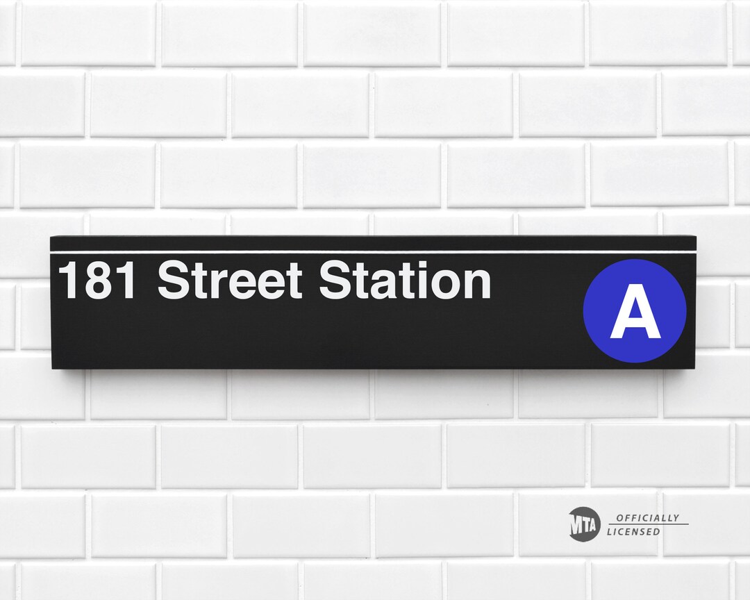 181 Street Station - New York City Subway Sign - Wood Sign - Etsy